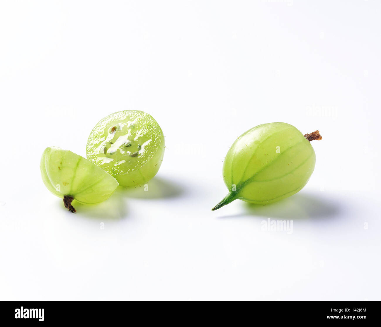 Gooseberries, studio, cut out, Food, shrub plant, berries, soft fruits ...