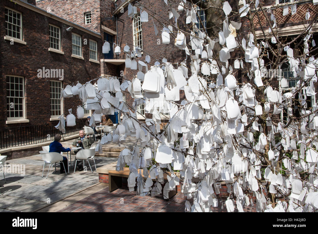 Wishing Tree by Yoko Ono inspired by Japan in Courtyard of The Bluecoat ...