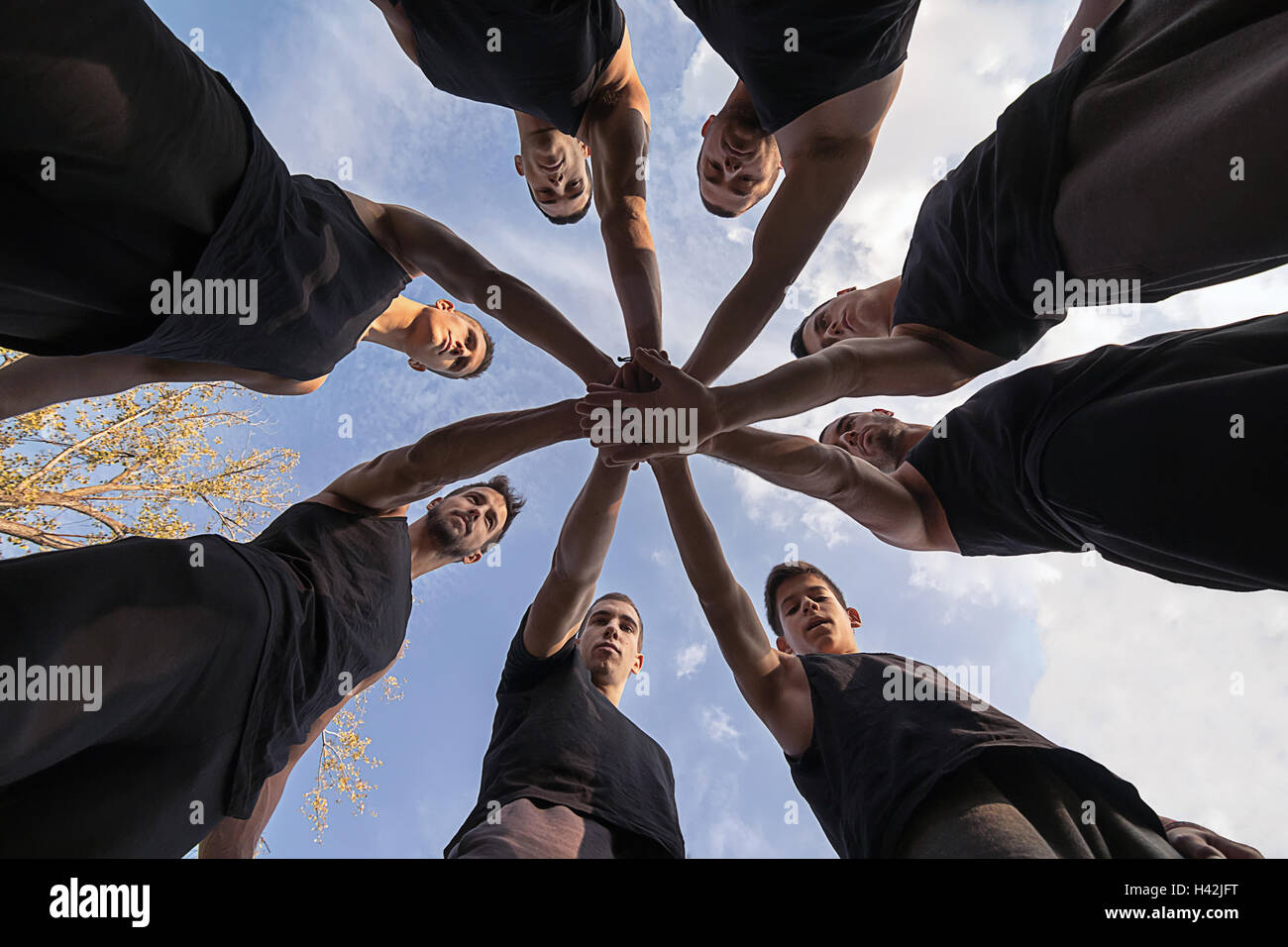 Team Building. Teamwork Stacking Hands Concept. Synergy Stock Photo - Alamy