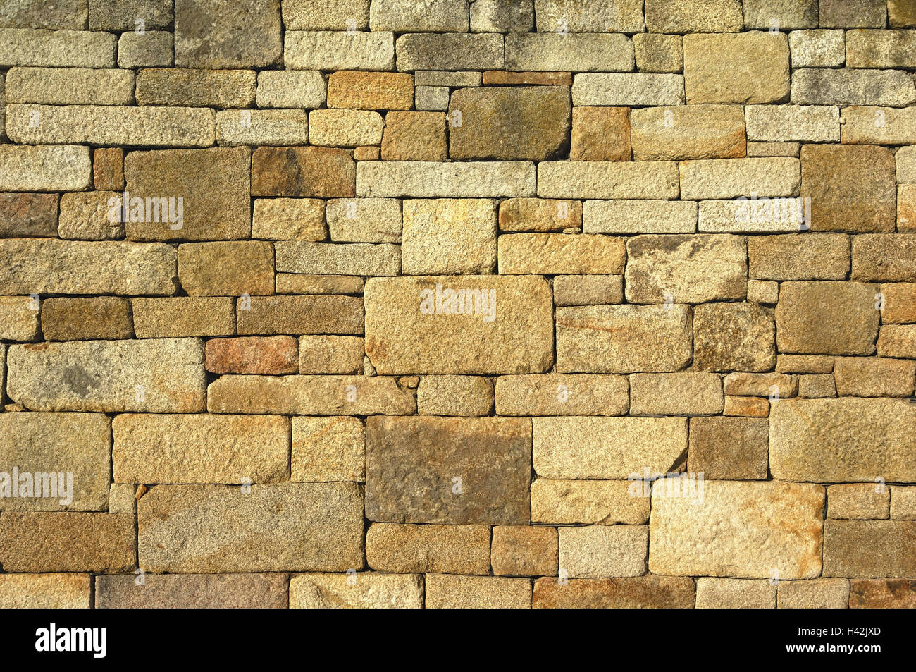 Stone defensive wall, medium close-up Stock Photo - Alamy