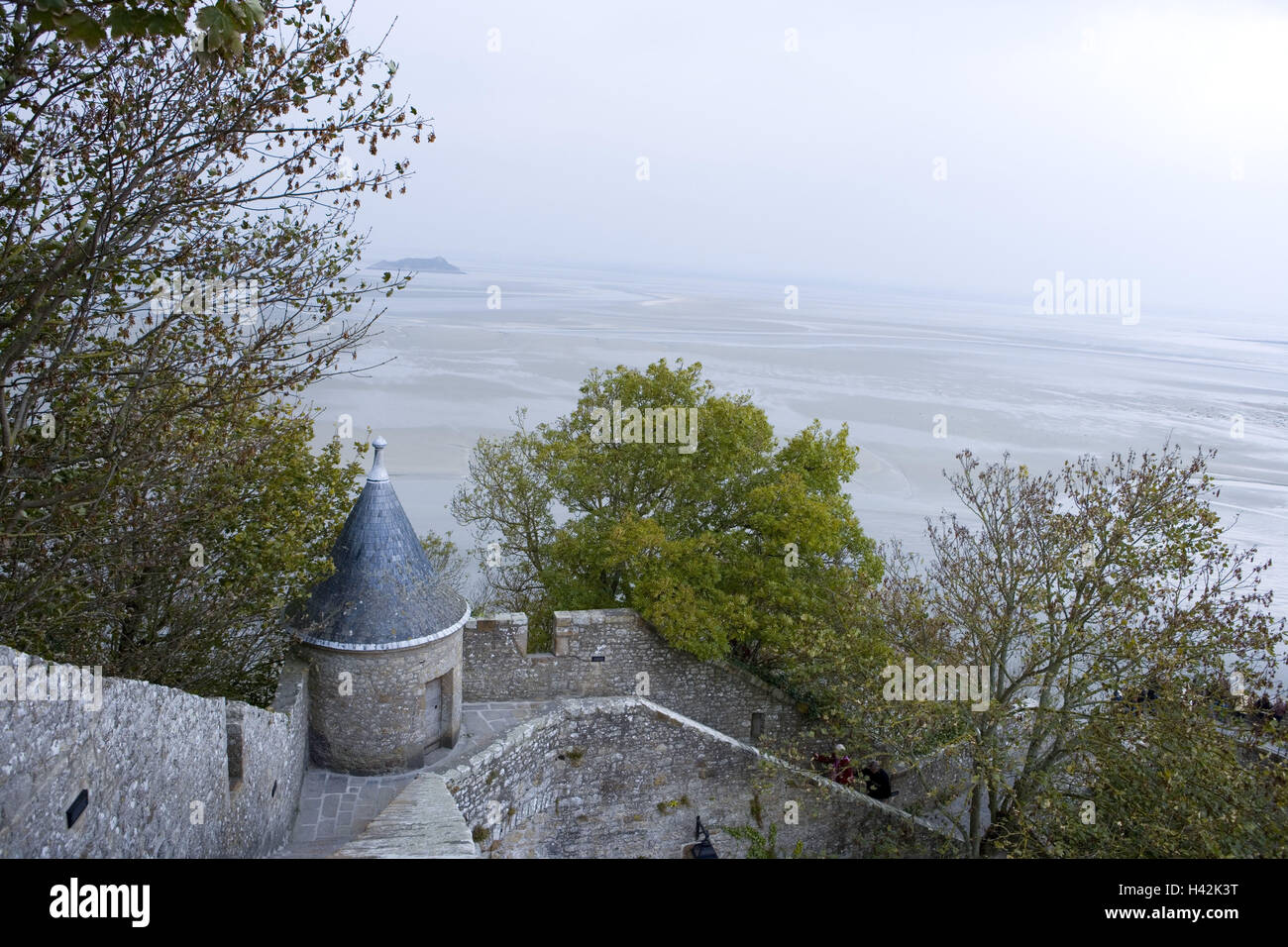 France, Normandy, some, Mont Saint Michel, castle defensive wall, watt ...