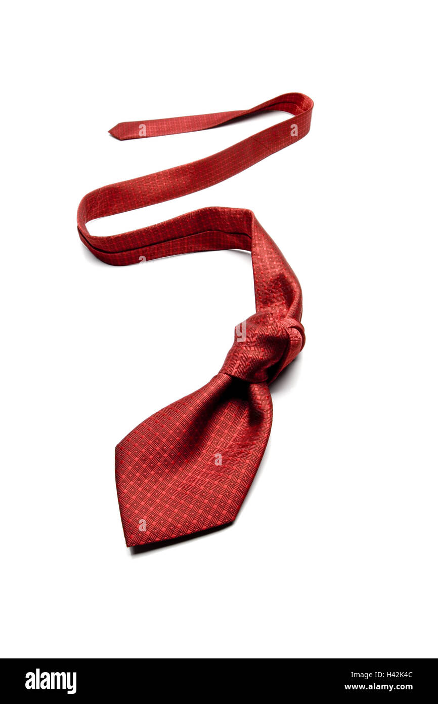 Tie, red, nodes, cut outs Stock Photo - Alamy