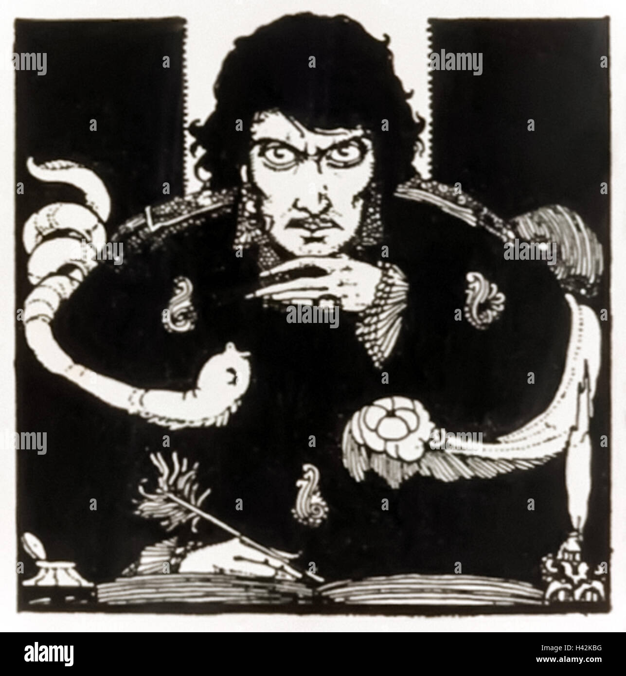 Fantasy Illustration of Edgar Allan Poe (1809-1849) by Harry Clarke ...