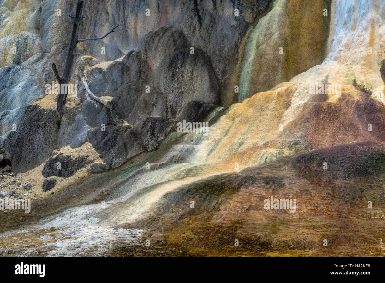 Orange spring mound yellowstone national park hi-res stock photography ...