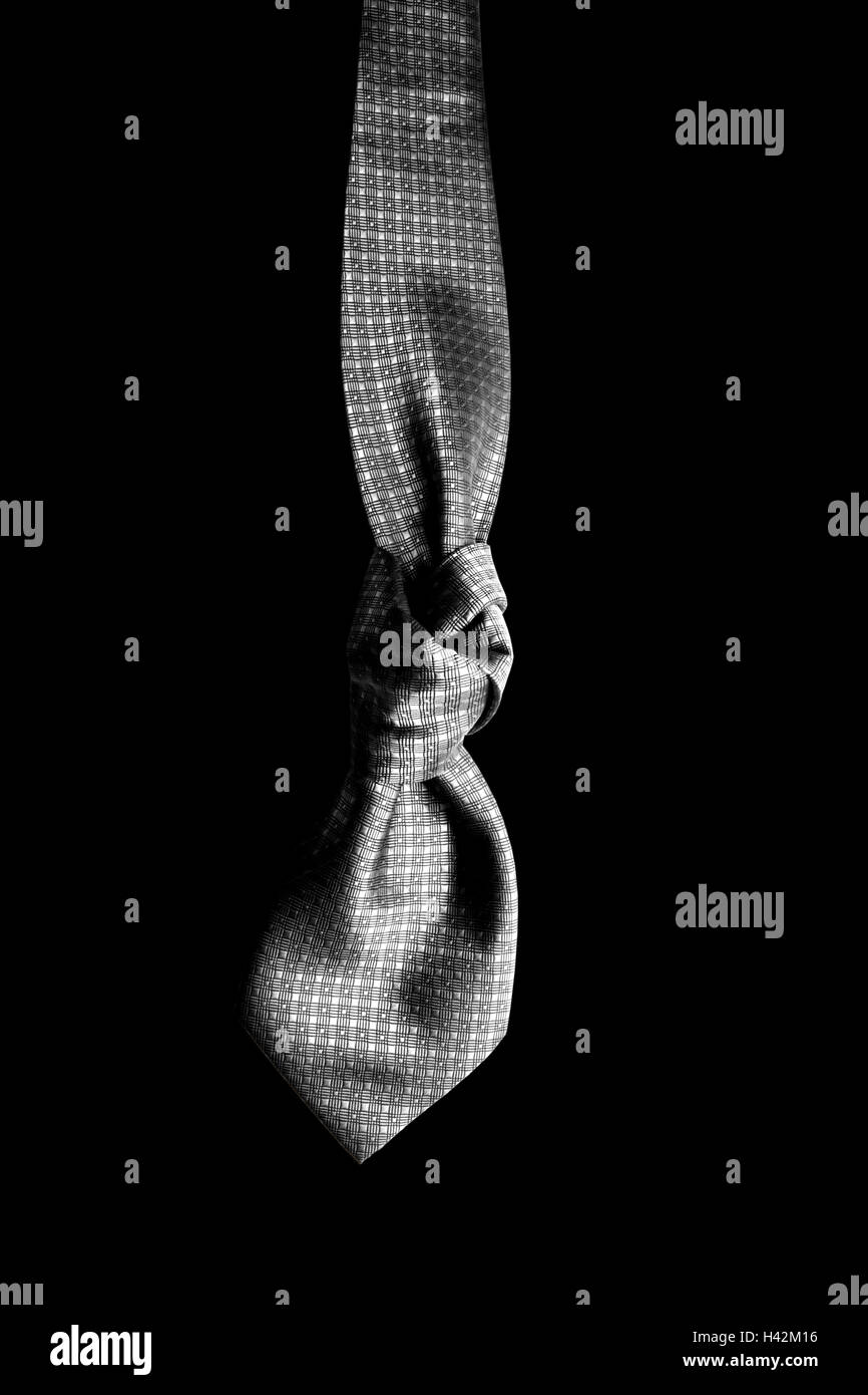 Tie, node, b/w Stock Photo - Alamy