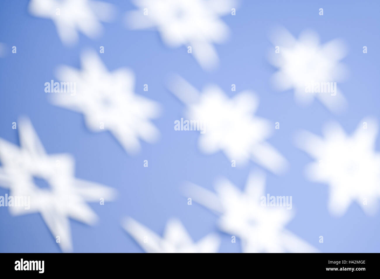 Stars Bethlehem, paper, white-blue, blur Stock Photo - Alamy