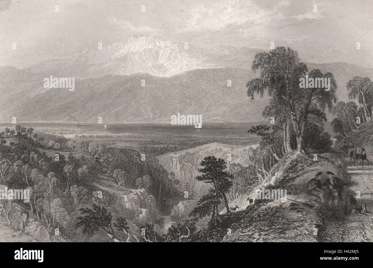 Loch Ness from above the Falls of Foyers. Inverness-shire. Scotland ...