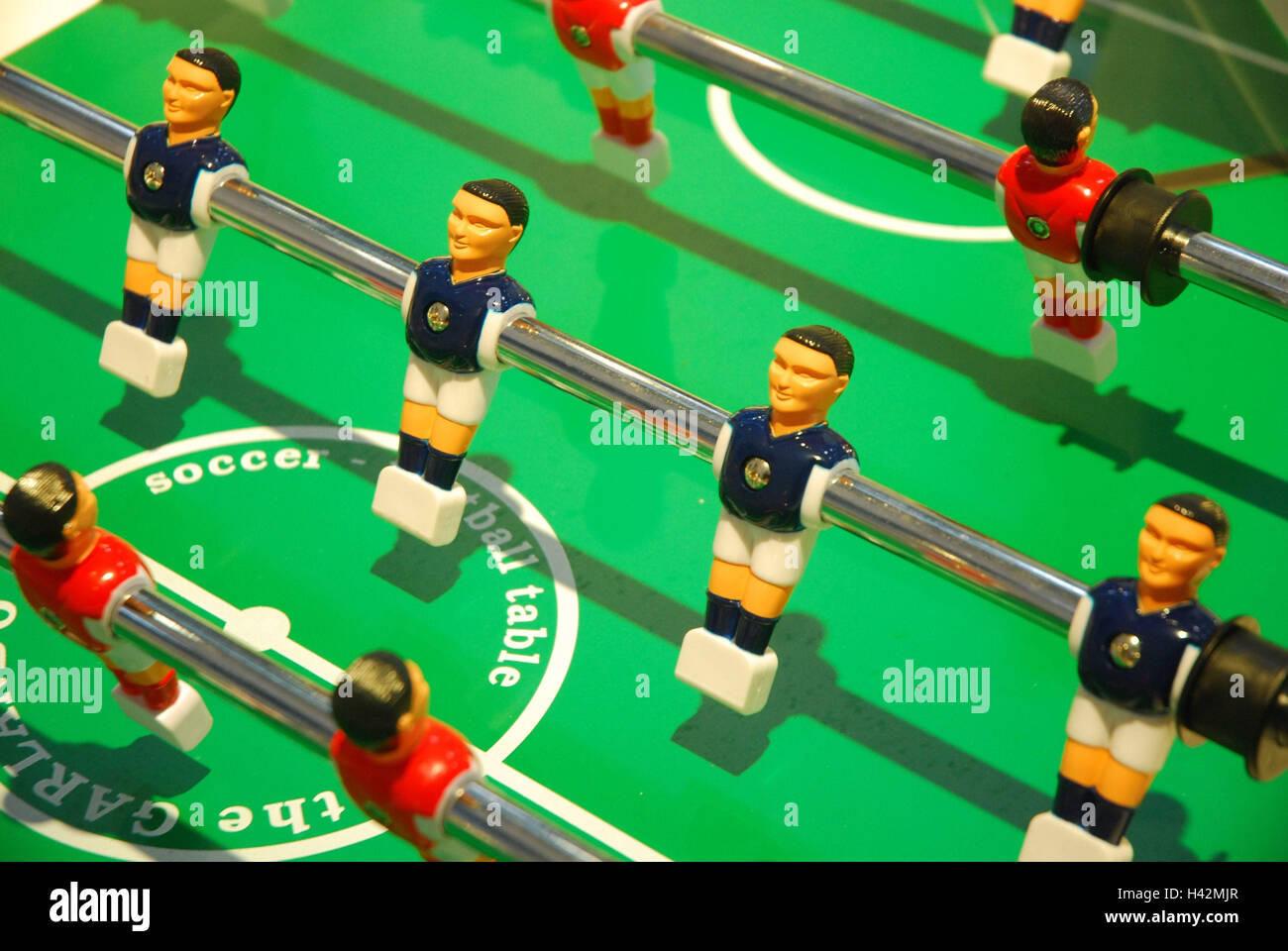 Table football, football player's game, detail Stock Photo - Alamy