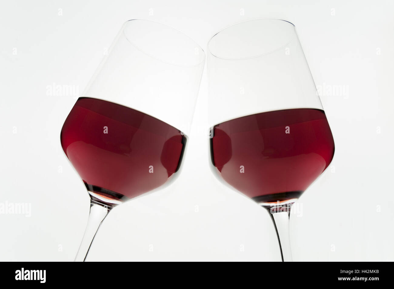 Red wine glasses, two, red wine Stock Photo - Alamy