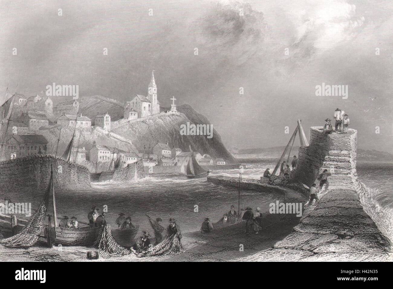 Macduff, near Banff, Aberdeenshire. Scotland. BARTLETT c1840 old ...