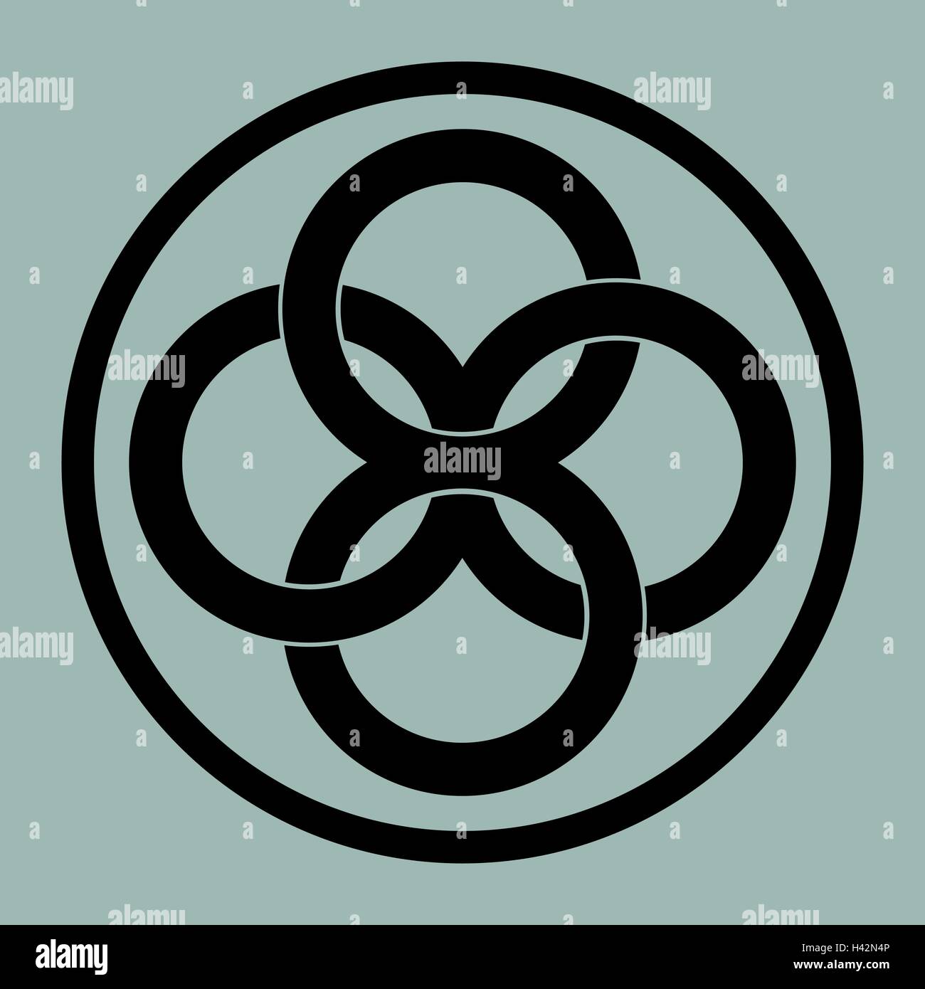 United four abstract rings to create a symbol of infinity Stock Vector ...