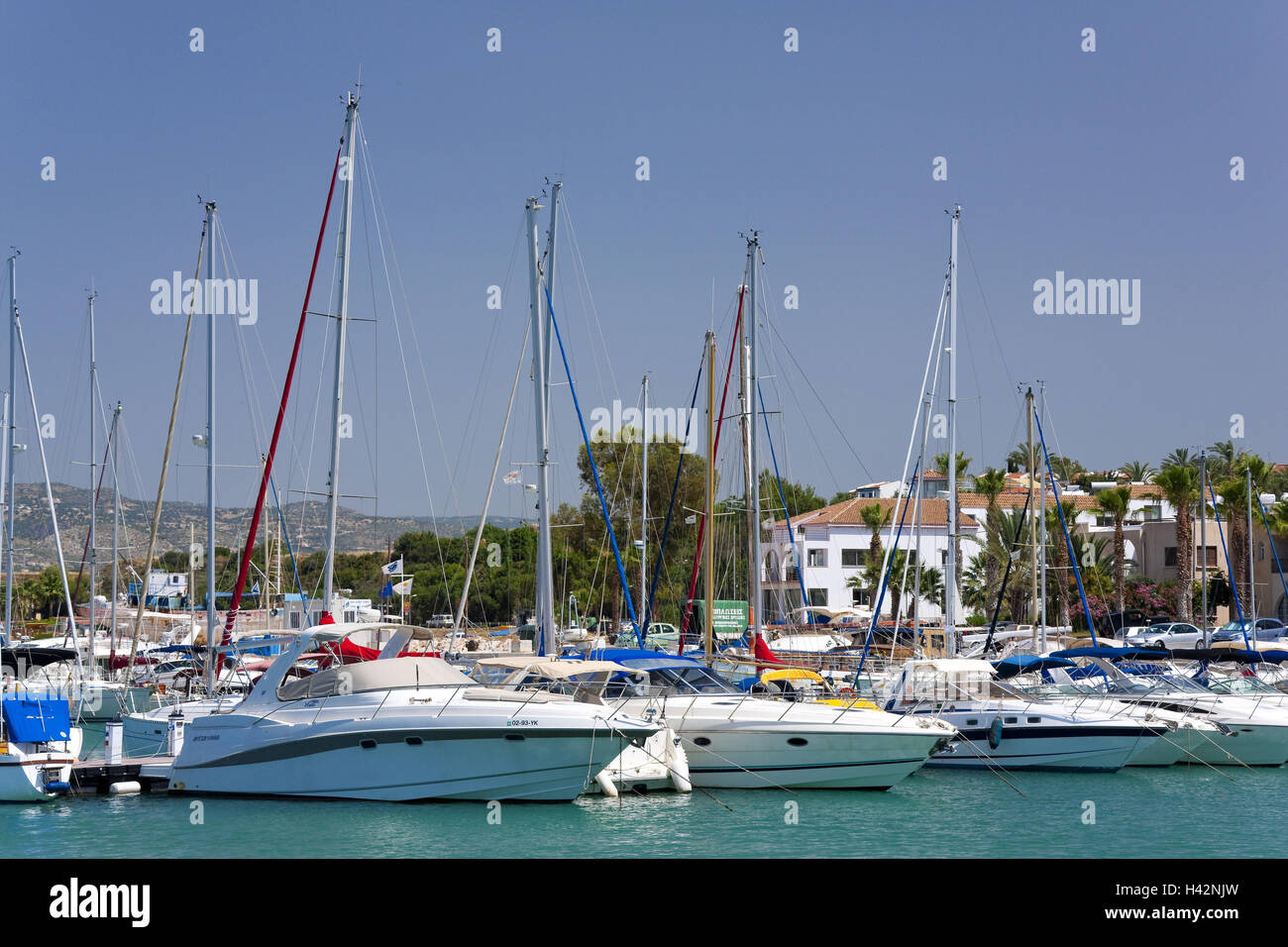 Cyprus, Greek part, Latsi, yacht harbour Stock Photo - Alamy