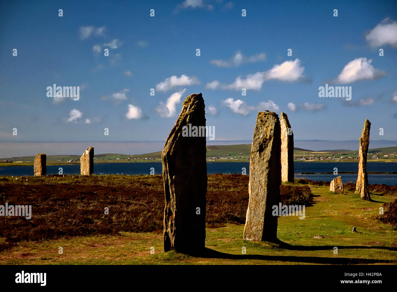 The megalithic archaeological stone circle The Ring of Brodgar mainland ...