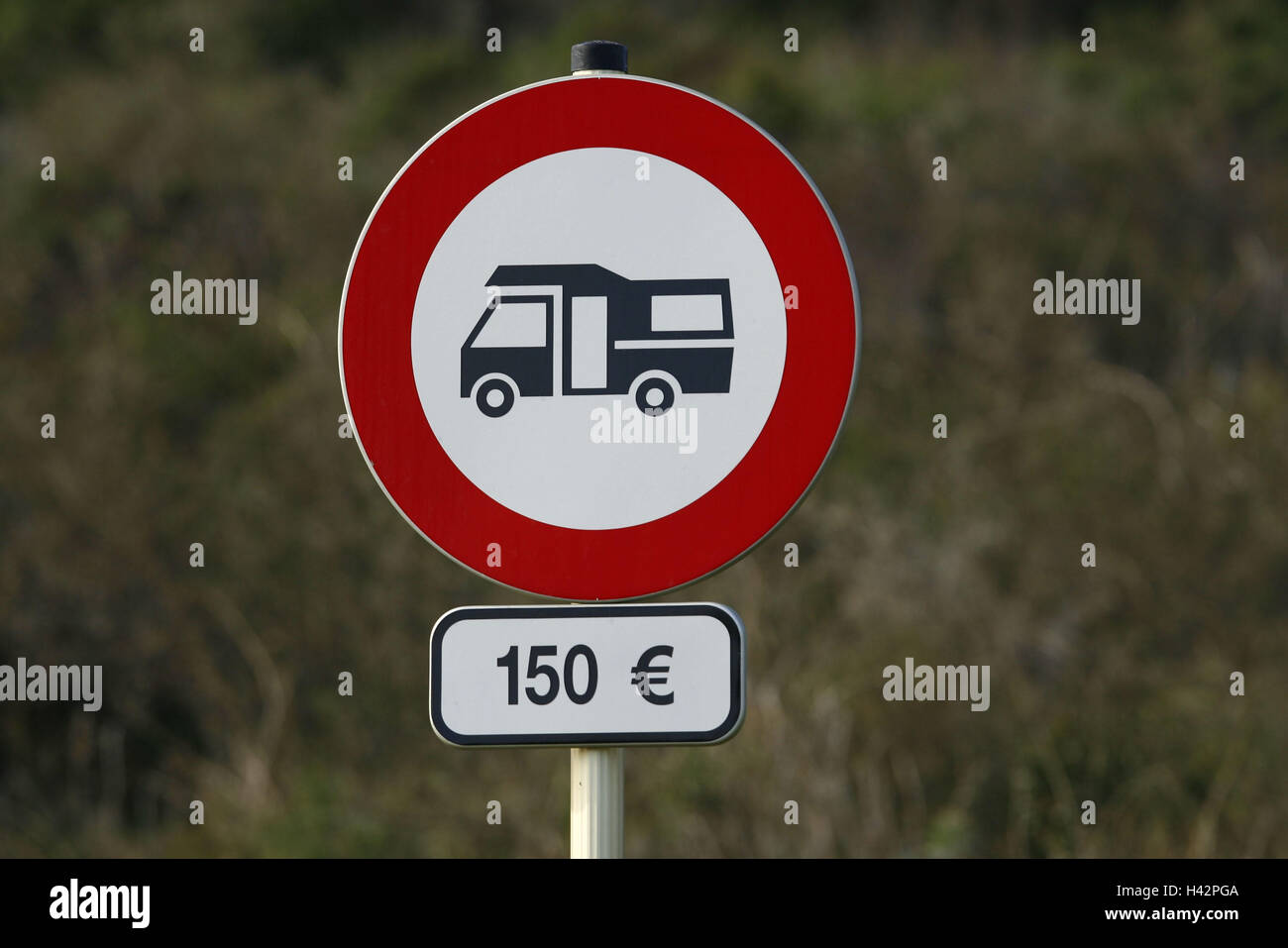 Way through forbade for campers Stock Photo - Alamy