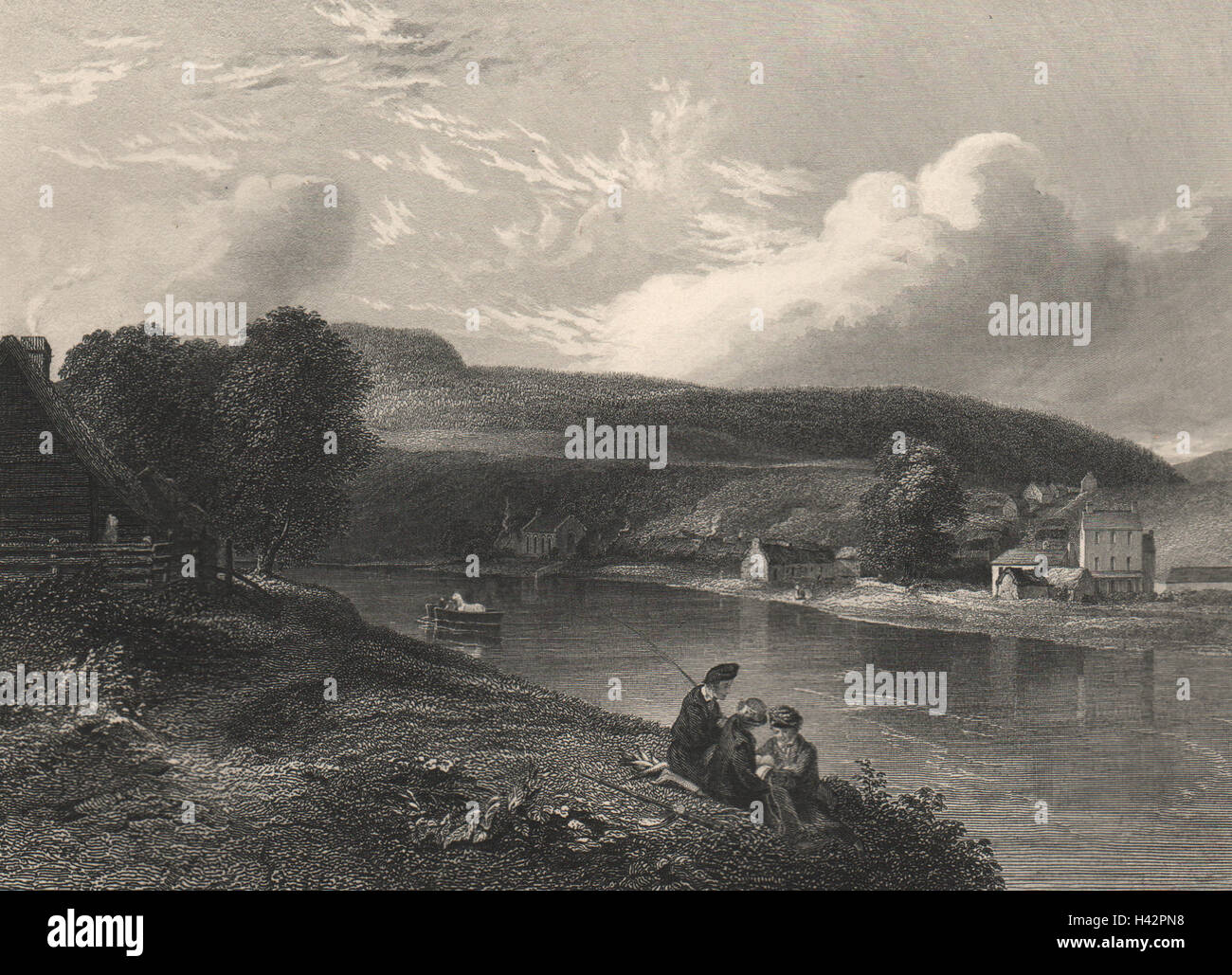 Logierait, Atholl, Perth & Kinross. Scotland. BROWN 1868 old antique ...