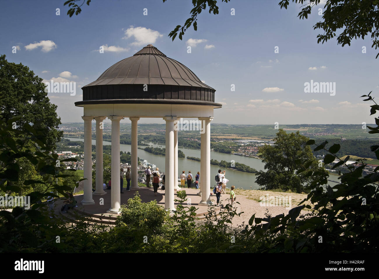 Germany, Hessen, rough home on the Rhine, copse monument, pavilion ...