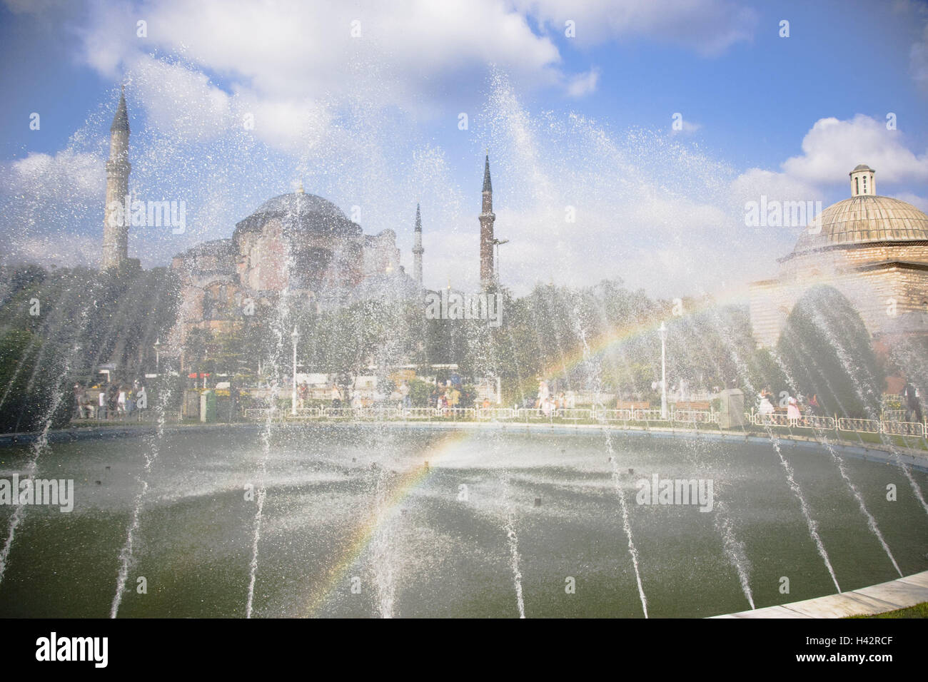 Turkey, Istanbul, fountain, Hagia Sophia, formerly church, today museum ...