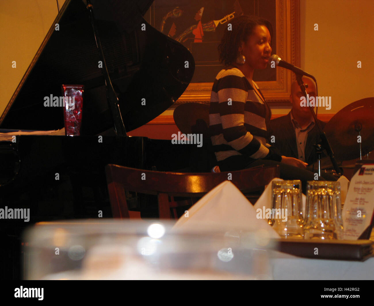 The USA, New York city, Harlem, jazz bar, musician, singer, blur, North ...