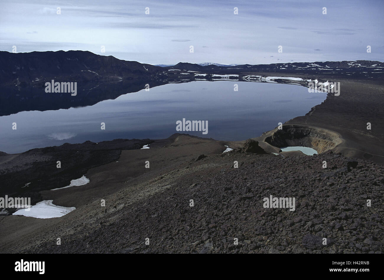Iceland, highland, Askja, crater lake, Iceland, island, destination ...
