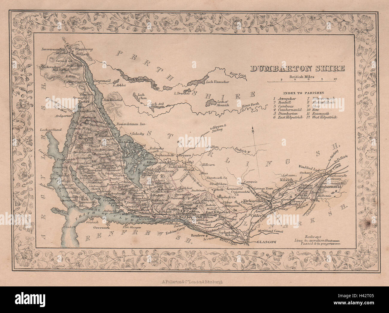 Dumbarton map hi-res stock photography and images - Alamy