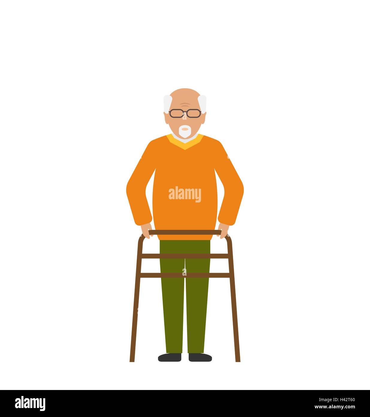 Elderly people help background Stock Vector Images - Alamy