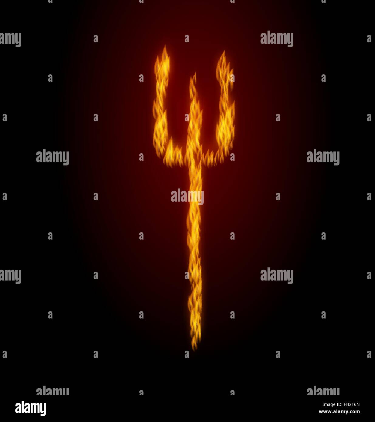 Red trident isolated on Stock Vector Images - Alamy