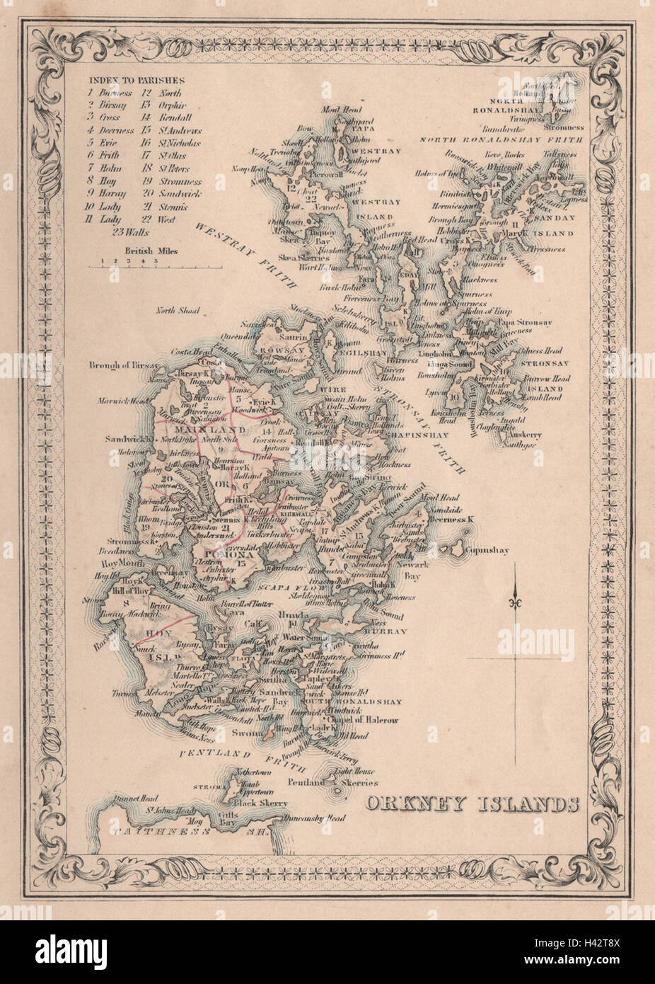 Map of the orkney islands hi-res stock photography and images - Alamy
