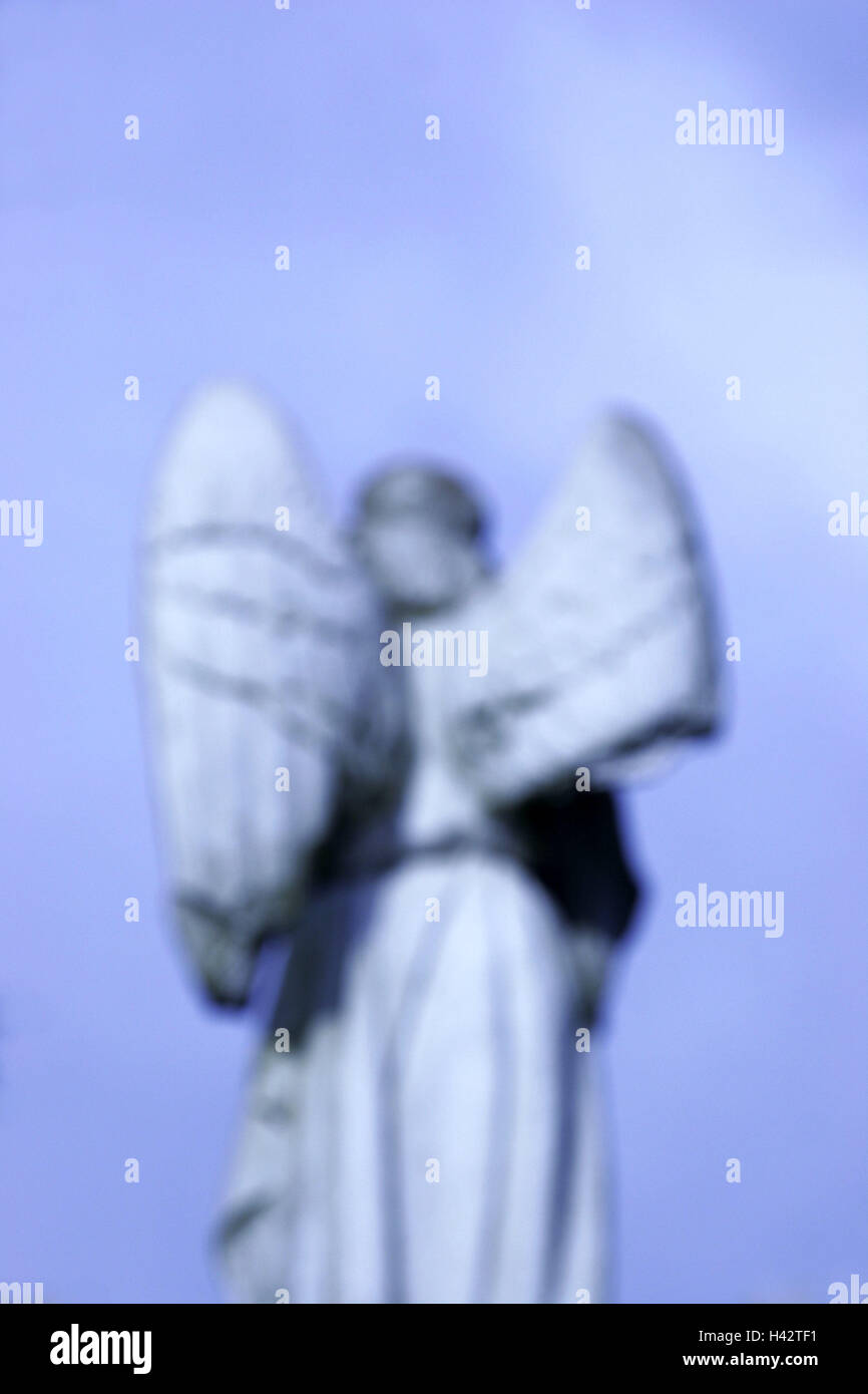 Statue, angel, back view, blur, outside, heaven, sculpture, faith ...