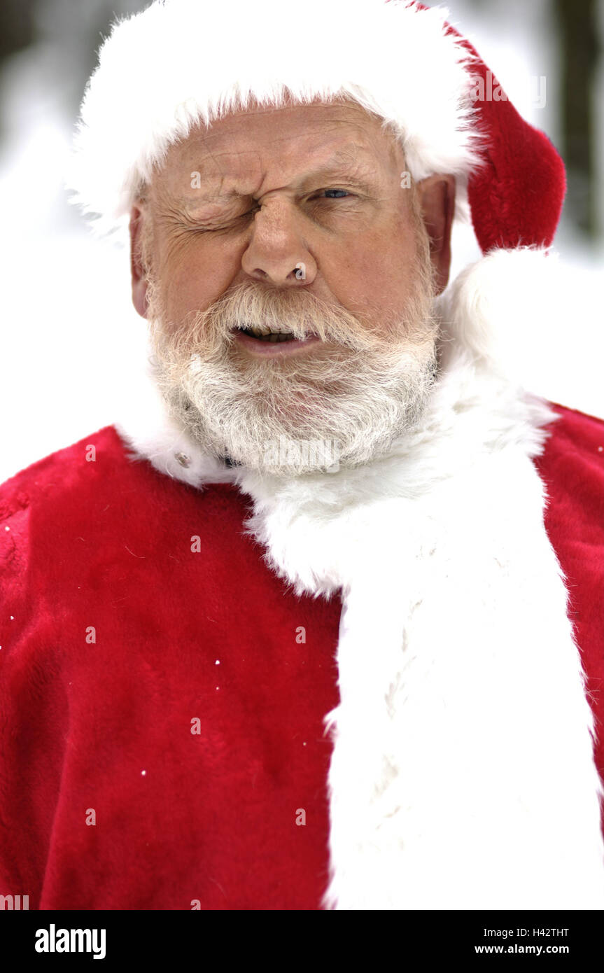 Santa Claus, wink, portrait Stock Photo - Alamy