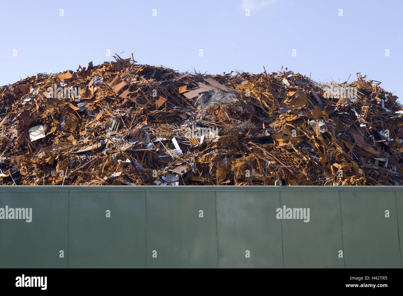 Scrap metal container, scrap iron, dump, scrap yard, collective place ...