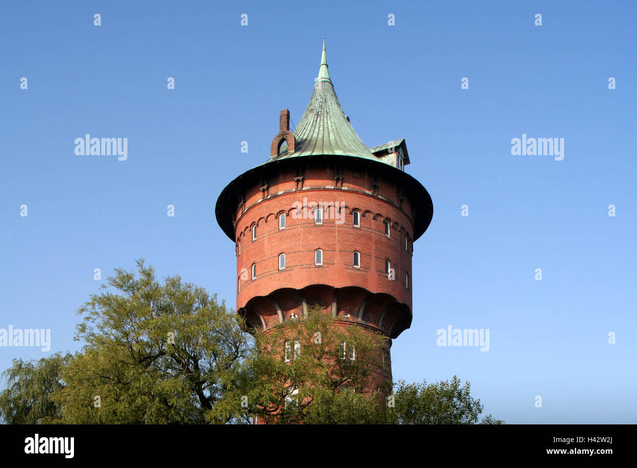 Germany, Lower Saxony, Cuxhaven, water tower, in 1897, detail, North ...