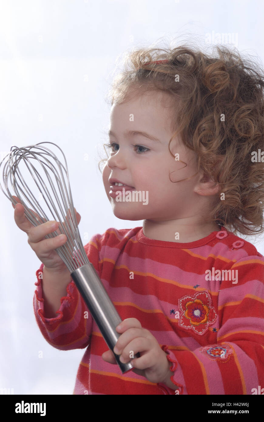 Infant, girl, whisk Stock Photo - Alamy