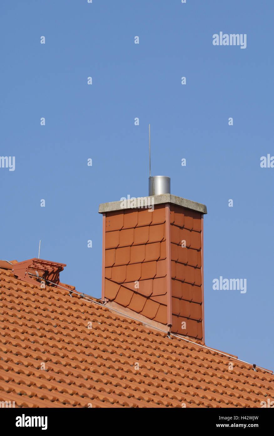 House roof, chimney Stock Photo - Alamy