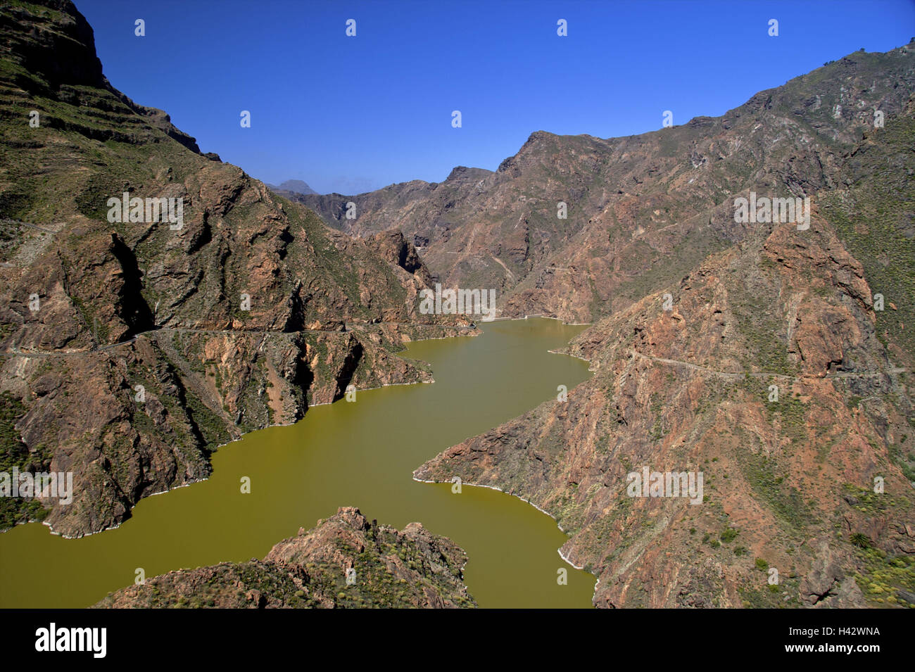 Spain, Canary islands, grain Canaria, central massif, Barranco de la ...