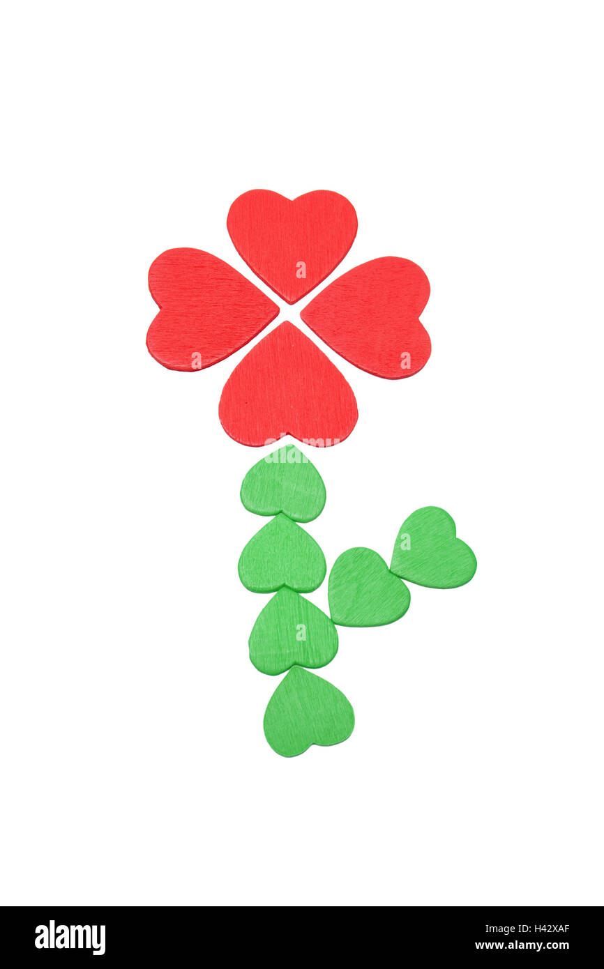 Dekoherzen, red, array, flower, cut out Stock Photo - Alamy