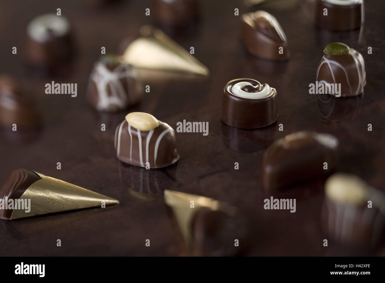 Chocolates, differently, detail Stock Photo - Alamy