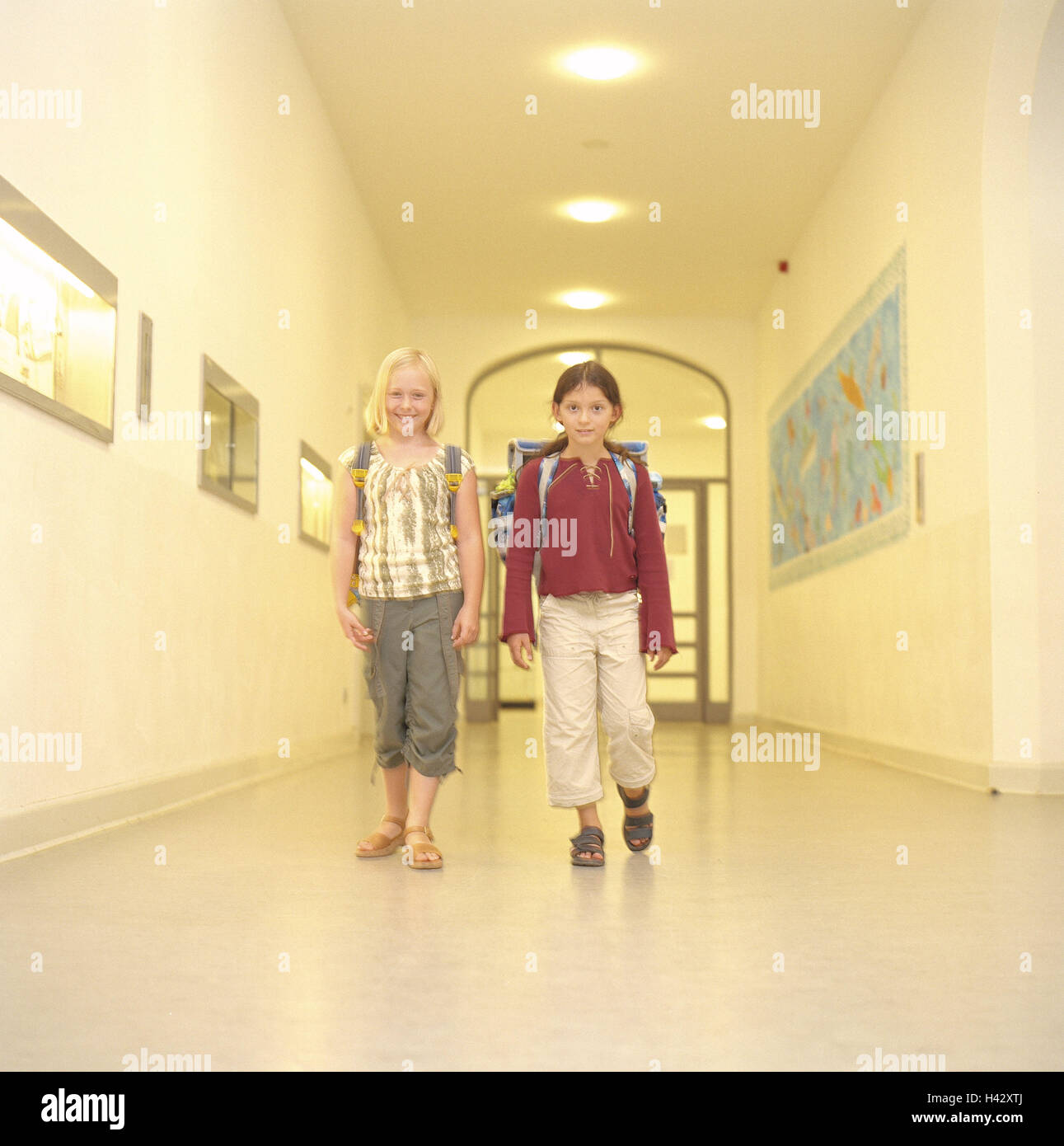 School, walk, girl, school bag, go, schools, elementary school, school ...