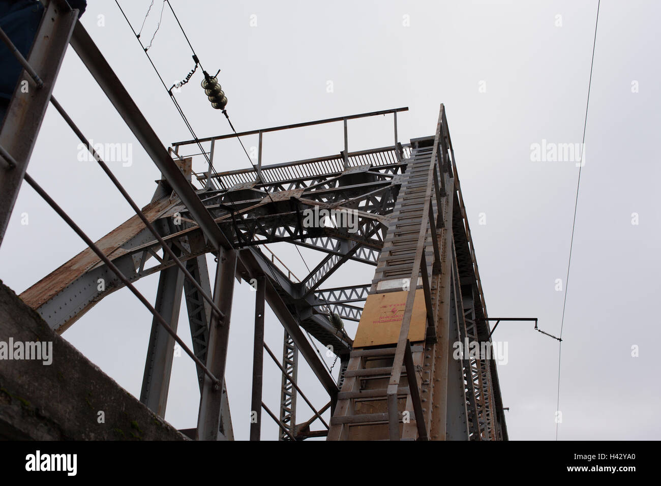 Train engineer looking down track hi-res stock photography and images ...