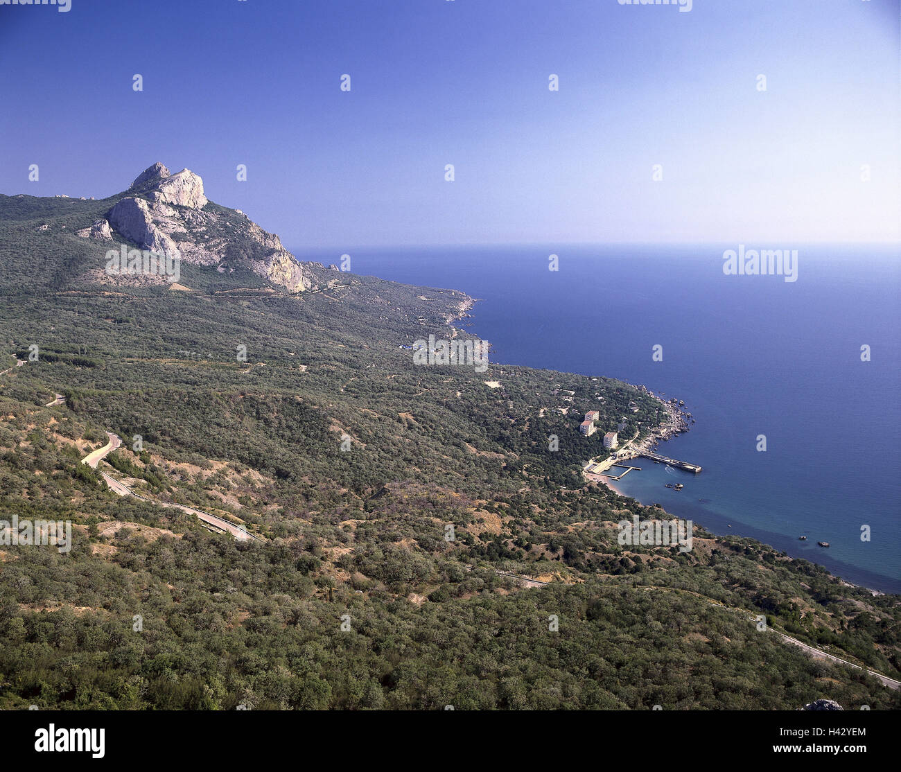 The Ukraine, peninsula the Crimea, Foross, coastal scenery, overview ...