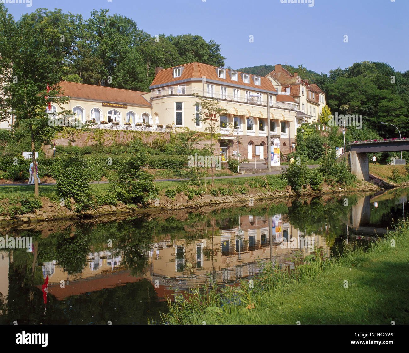 Germany, Bavaria, Bad Kissingen, to hall, hotel building, summer ...