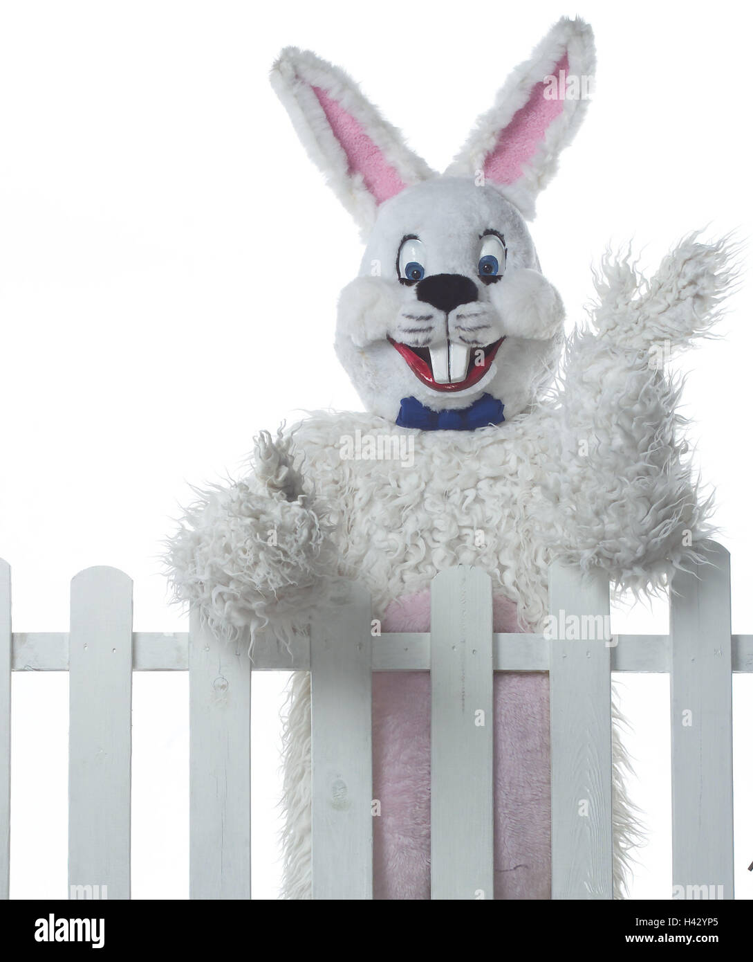 Garden fence, Easter bunny, wave, half portrait, hare, Easter, Easter ...