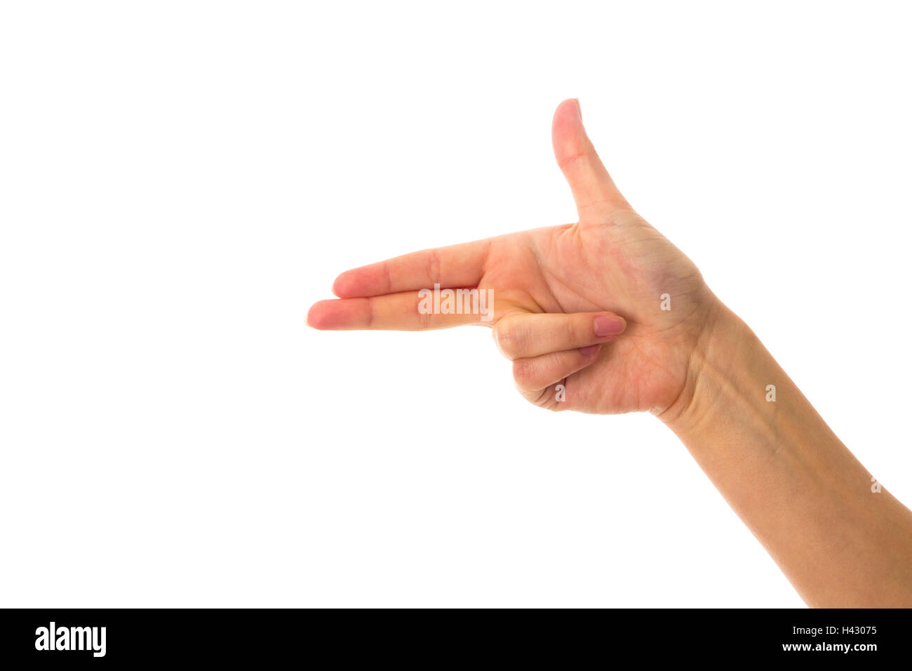 Woman pointing pistol hi-res stock photography and images - Alamy