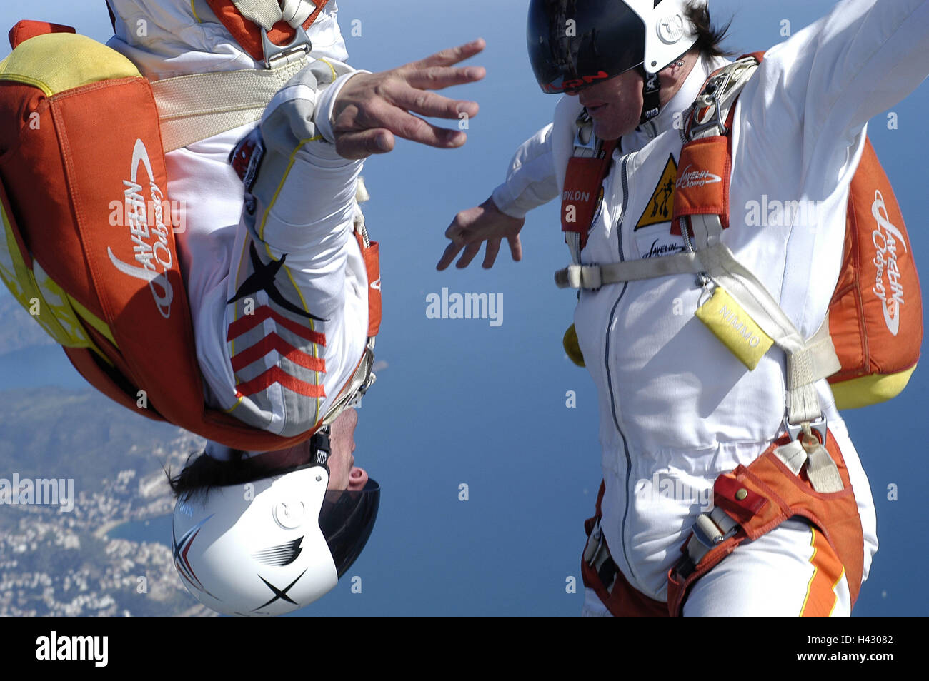 Skydiver, suitors case acrobatics detail, Men, Rolf Kuratle, David ...