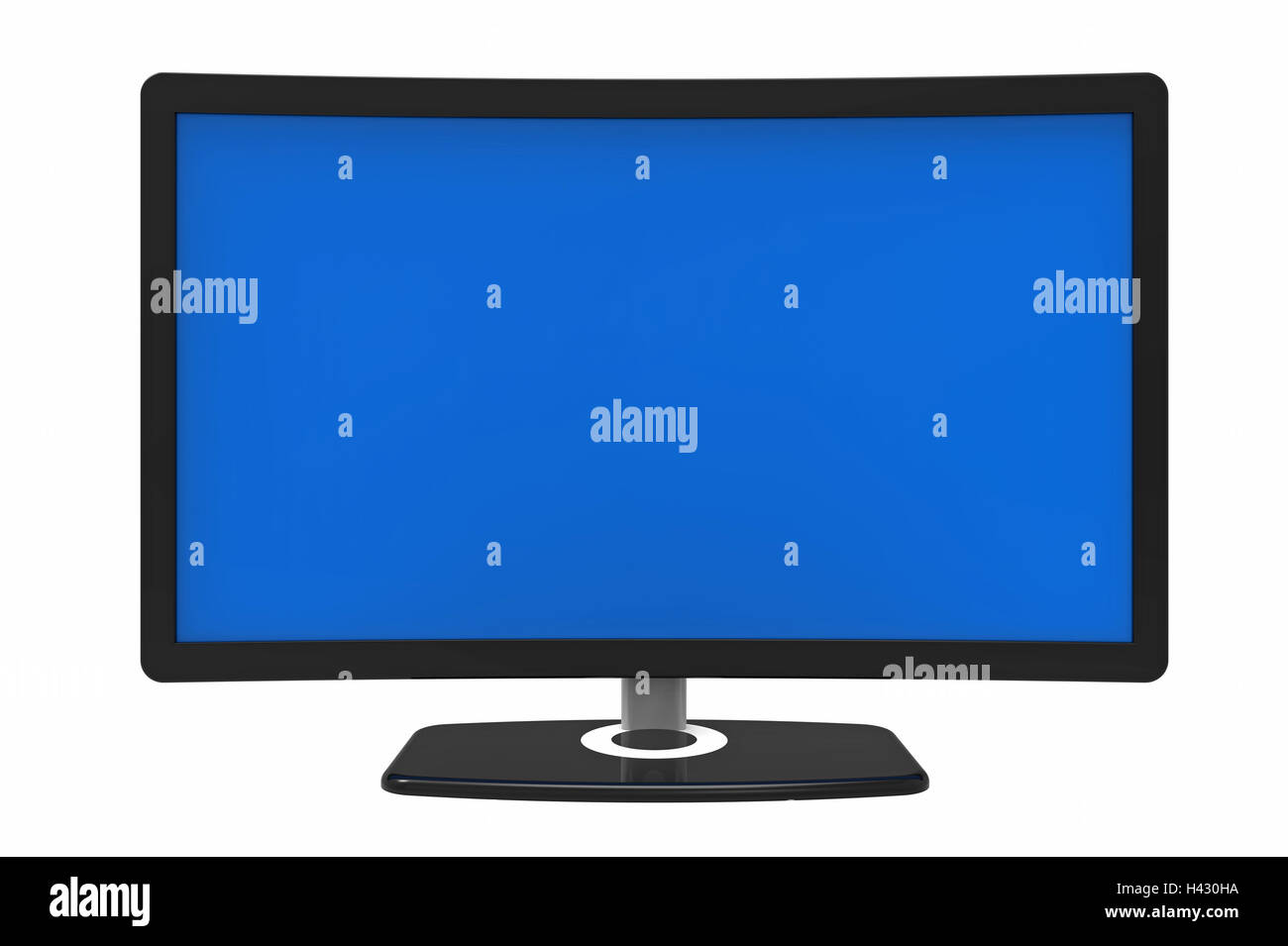 Curved tv screen, isolated on white background, 3D rendering Stock ...