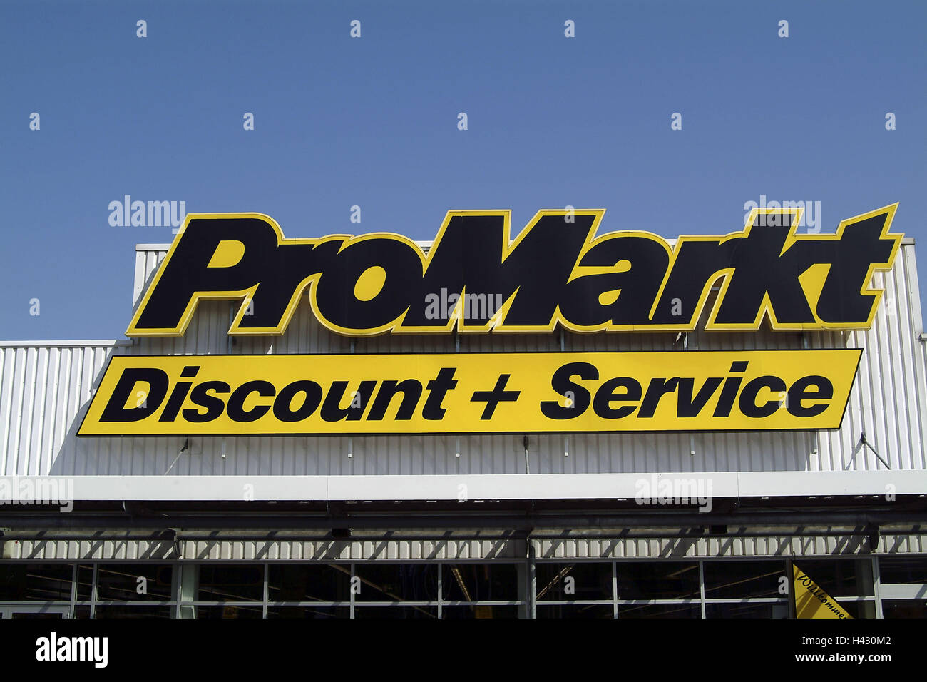 Electric specialist shop, facade, advertising sign, company logo "per ...