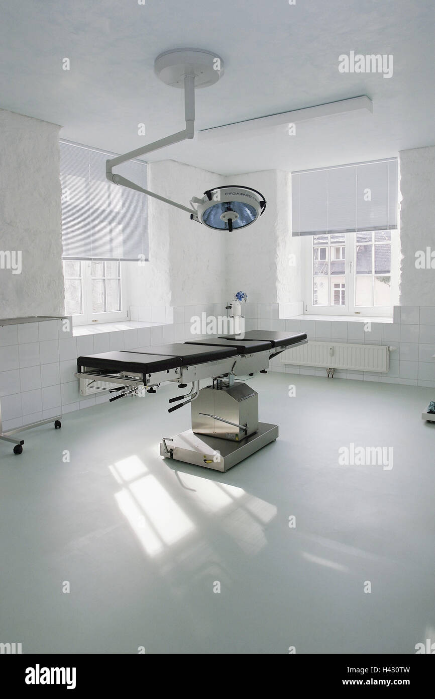 Operating theatre, blank hospital, clinic, op. hall, operation couch ...