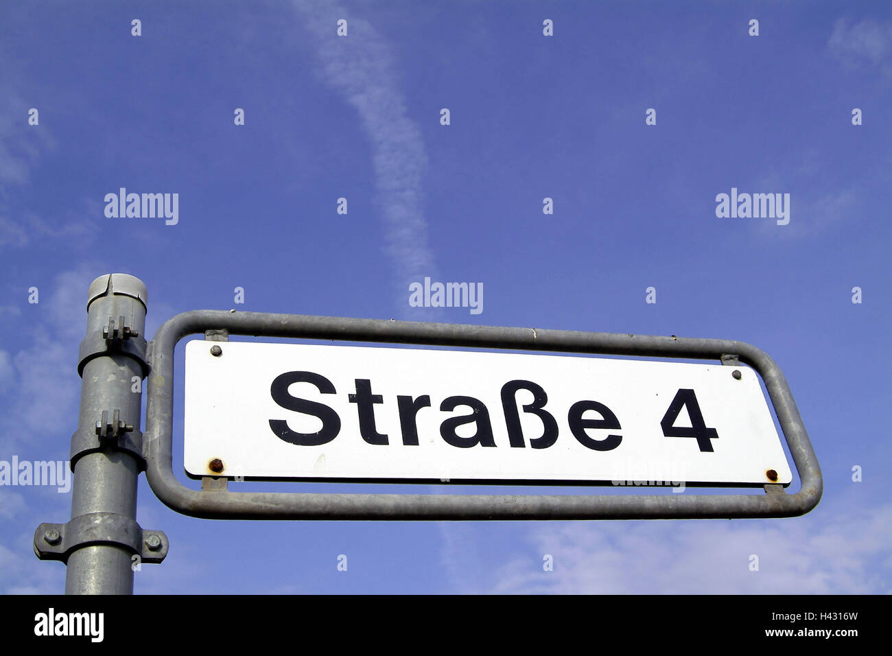 Road sign, label, "street 4", sign, signpost, direction wise man ...