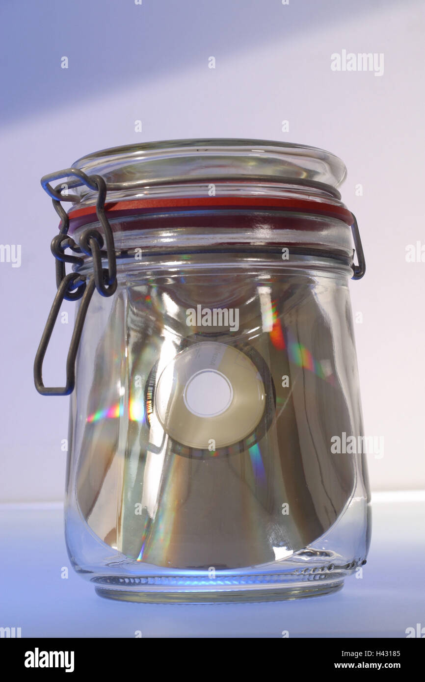 Preserving jar, CD, preserving jar, CD, CD-ROM, DVD, data carrier, data ...