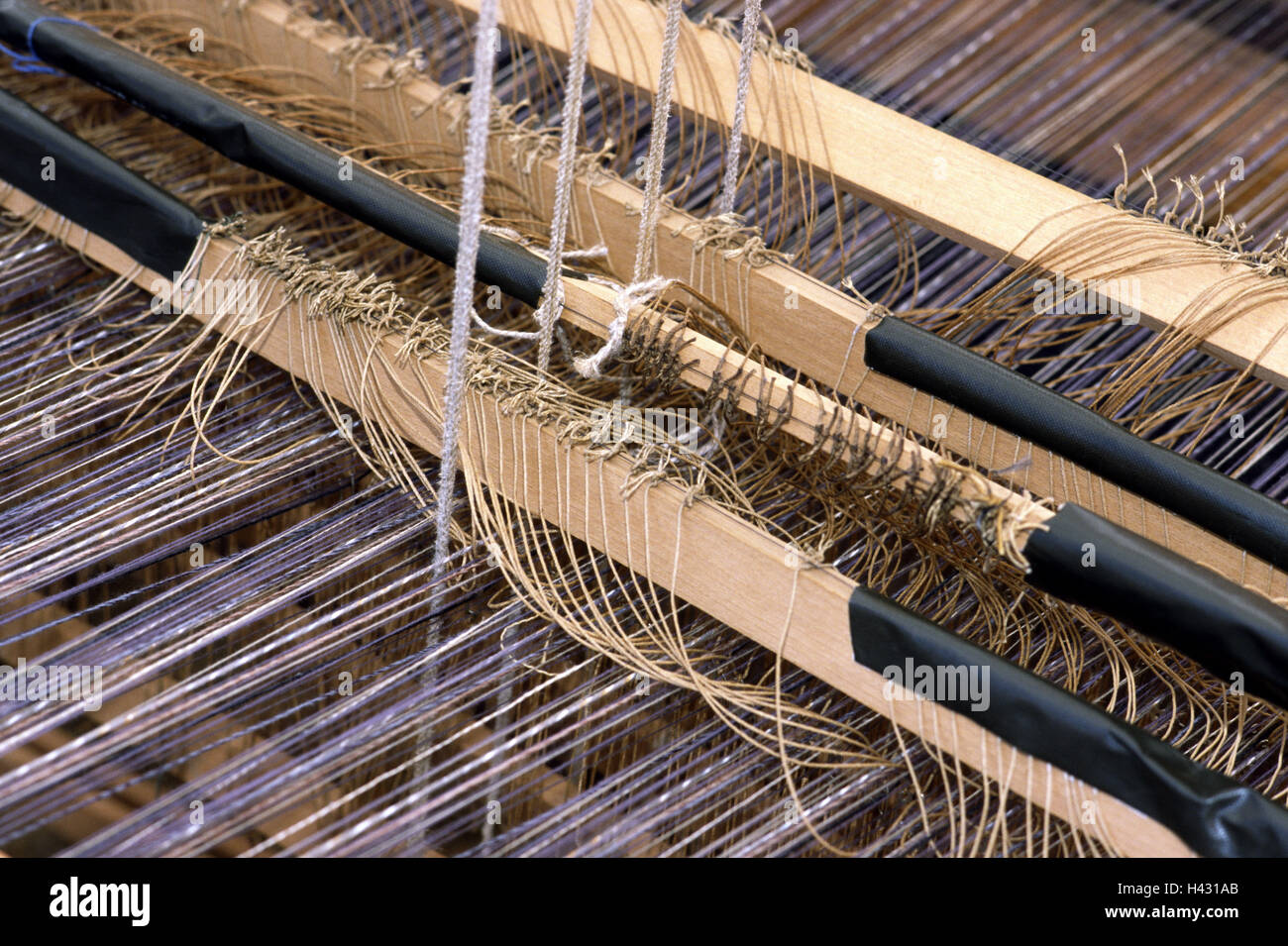Loom, catena, thread, detail, handloom, weaving mill, weaving, craft ...