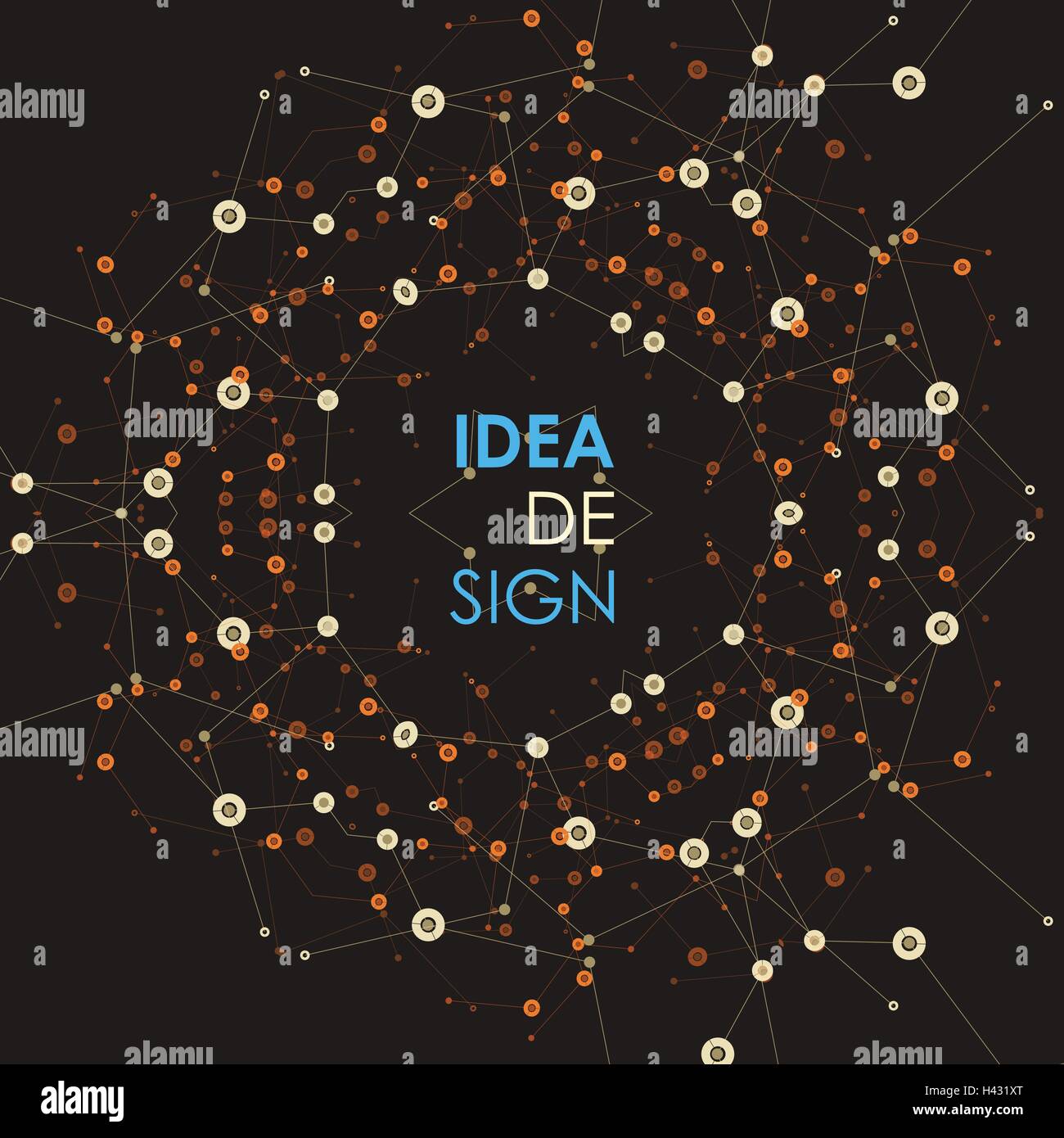 Abstract idea design in connect style. Vector network background Stock ...